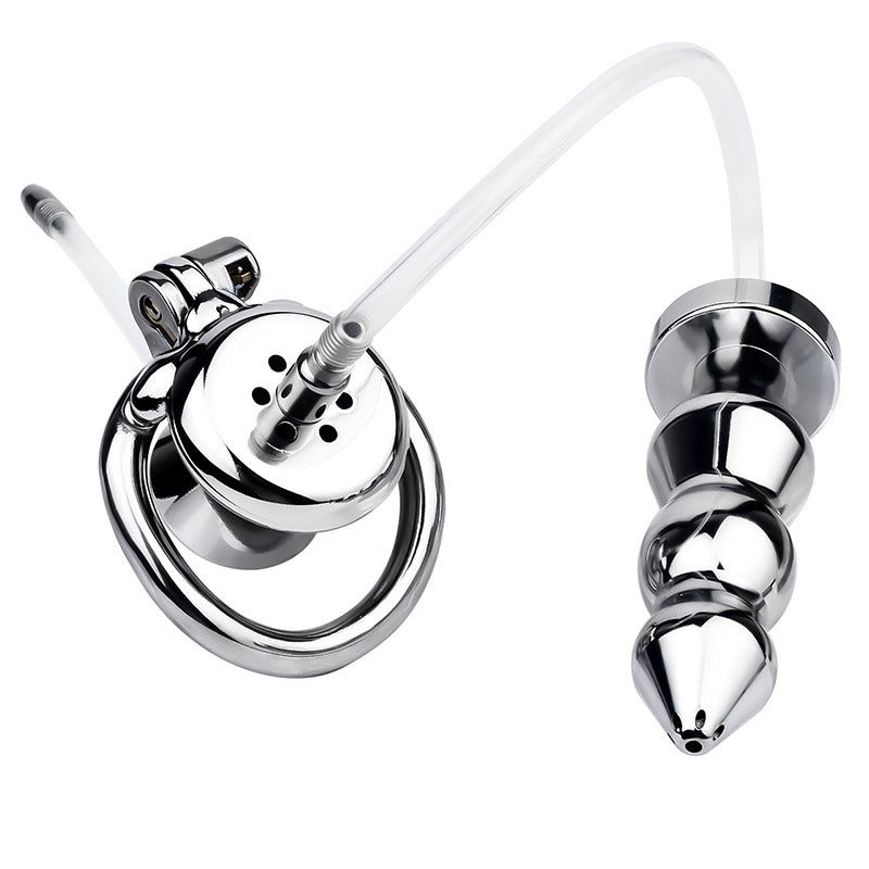 Inverted Chastity Cage With Butt Plug Chastity Devices