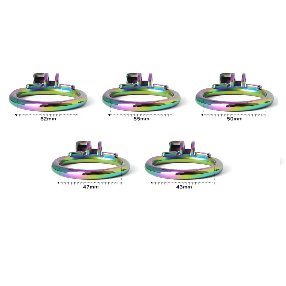 Stainless Steel MAMBA Colorful Chastity Cage' Ring – chastity-devices