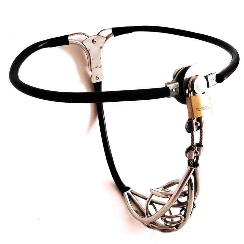 Hollowed Out Stainless Steel Male Chastity Belt Chastity Devices